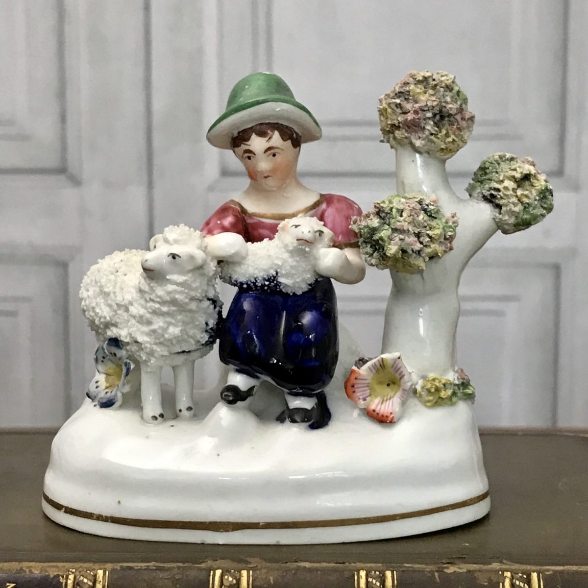 Staffordshire Porcelain Shepherdess Figure. – Andrew Dando – Antique ...