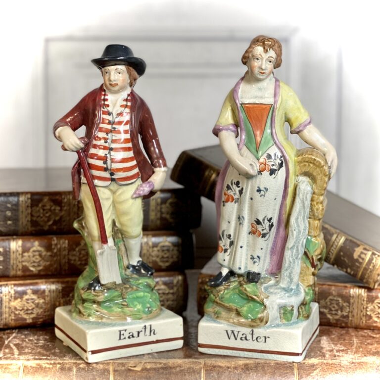 Pair of Early Staffordshire Figures – Earth & Water – Andrew Dando ...