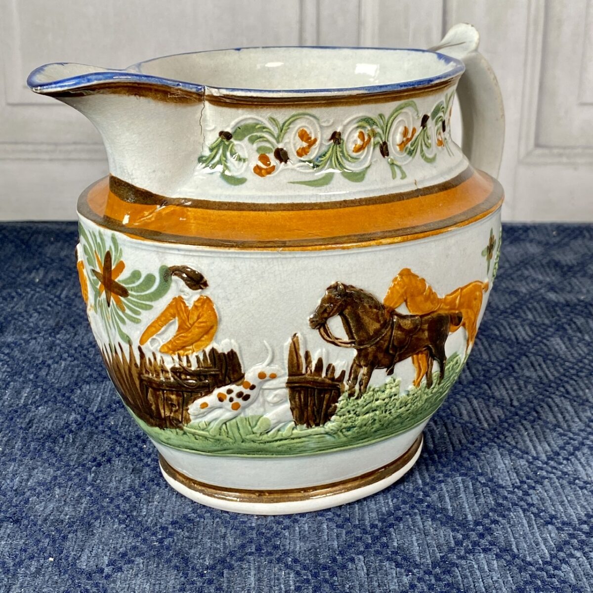 Antique Pratt Ware Jug with Fox Hunting Scene – Andrew Dando – Antique ...