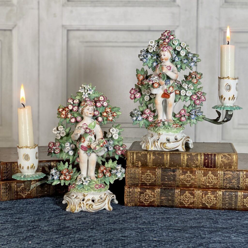Pair of C18th Bow Porcelain ‘Putto’ Candlesticks – Andrew Dando ...