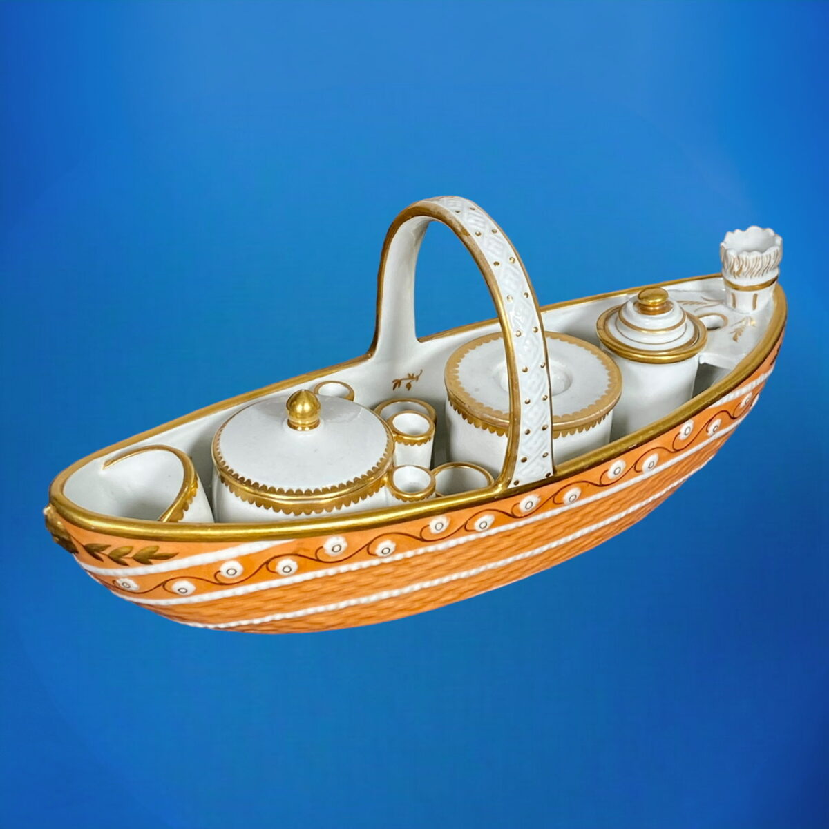 English Porcelain ‘Boat Shape’ Inkstand – Andrew Dando – Antique ...