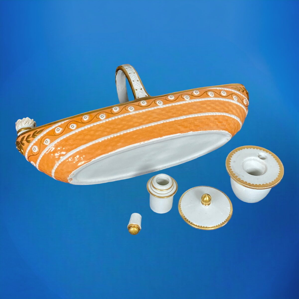 English Porcelain ‘Boat Shape’ Inkstand – Andrew Dando – Antique ...