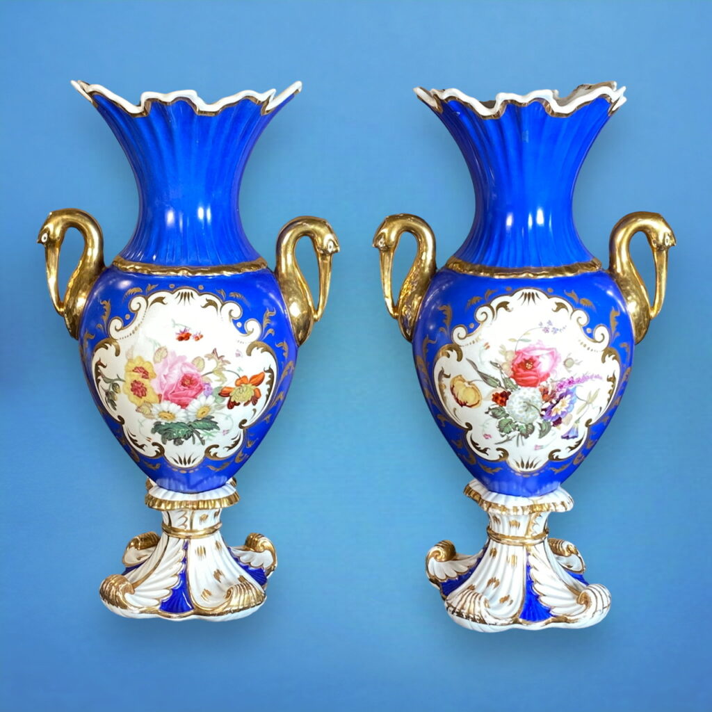 Pair of ROCKINGHAM Porcelain Vases. – Andrew Dando – Antique Pottery ...