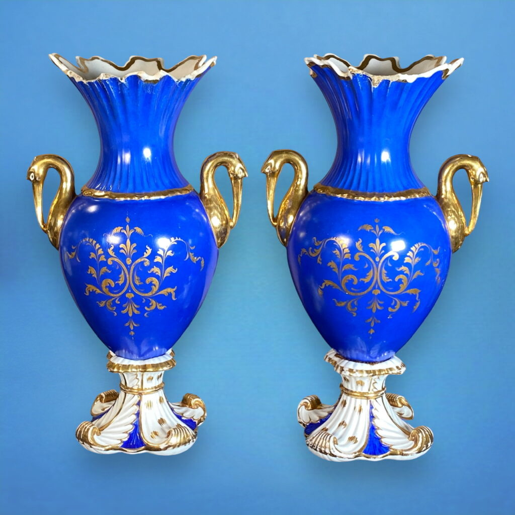 Pair of ROCKINGHAM Porcelain Vases. – Andrew Dando – Antique Pottery ...